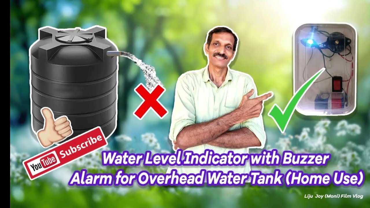 Water Level Indicator with Buzzer Alarm for Overhead Water Tank (Home ...