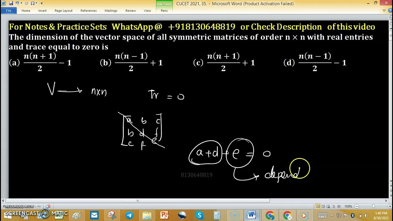 linear algebra engineering iit jam mathematics gate eigen values & eigen vectors csir net bhu ...