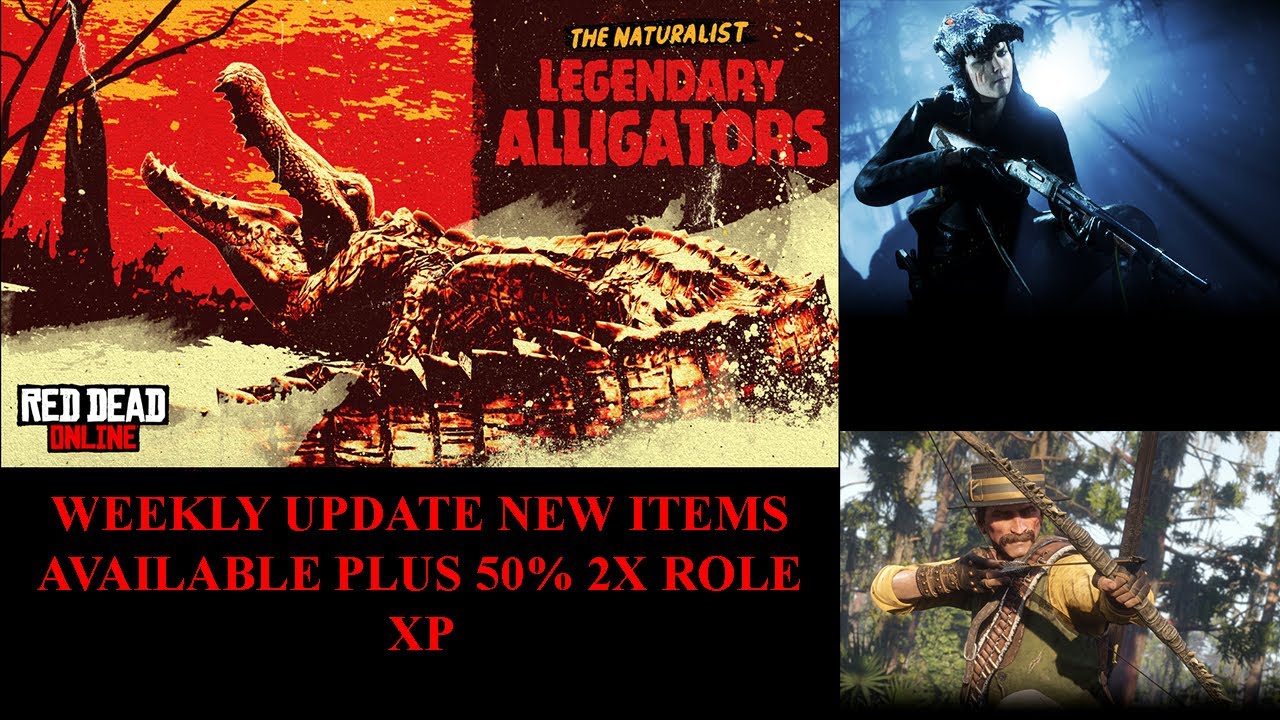 New legendary gators plus 50% bonus RDO$ and Role XP - YouTube