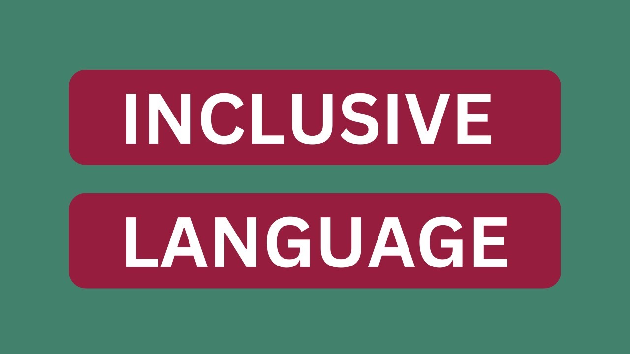 Improving Culture Through Inclusive Language - How to Speak Up - YouTube