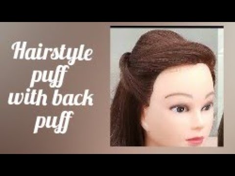 Beautiful side puff with back puff hair style review - YouTube