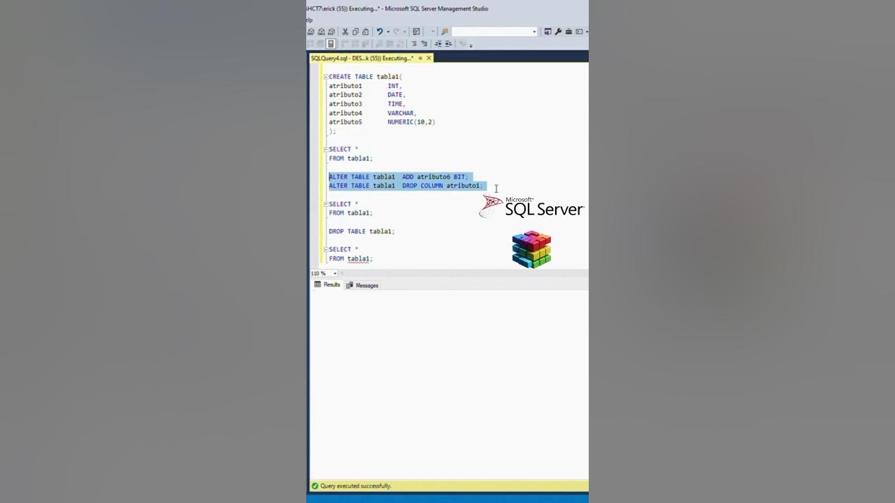 SQL Server 2022 - Sentencias CREATE TABLE, ALTER TABLE, DROP TABLE - YouTube