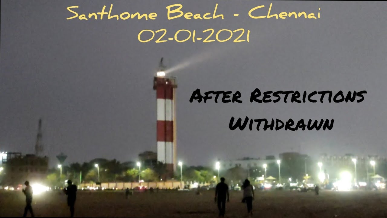 Chennai Santhome Beach after Restrictions withdrawn-02-01-2021#JANI# ...