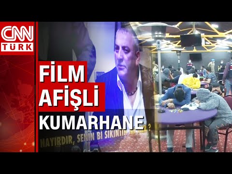Kolpaçino filminin afişleriyle süslenen kumarhaneye baskın
