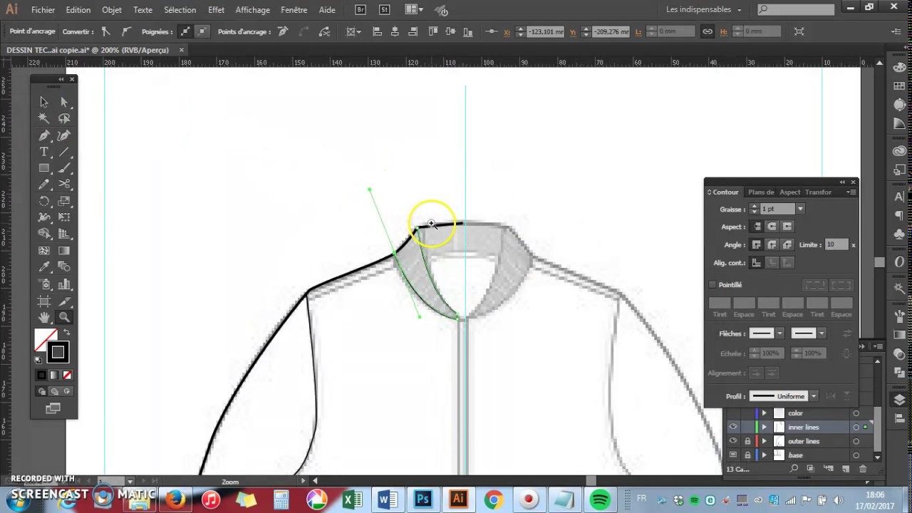 technical drawing on illustrator FD 2nd year (1/3) - YouTube