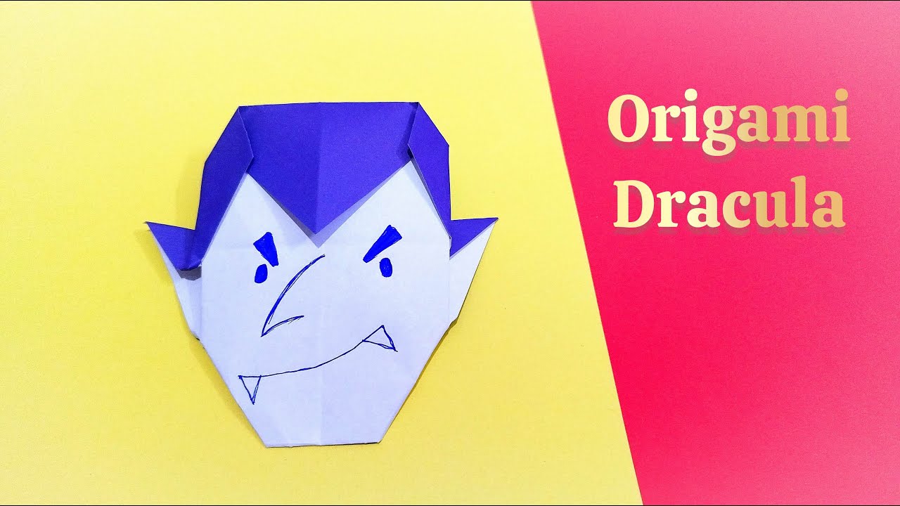 Quick and Easy Origami Dracula Face - How to make a Paper Dracula - YouTube