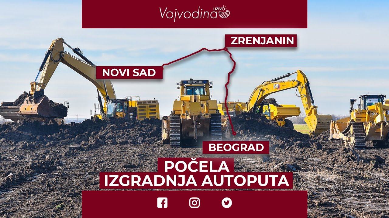 Počela izgradnja autoputa Beograd-Zrenjanin-Novi Sad - YouTube