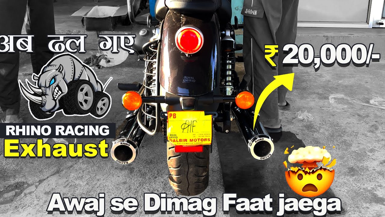 Super Meteor 650 aftermarket exhaust | Rhino racing exhaust worth ...