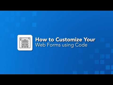 How to Customize your Web Forms with Code - User Conference Clip - YouTube