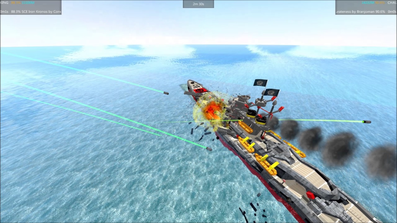 From The Depths Tournament Battleship Brawl S3E38 HMS Obdurateness vs ...