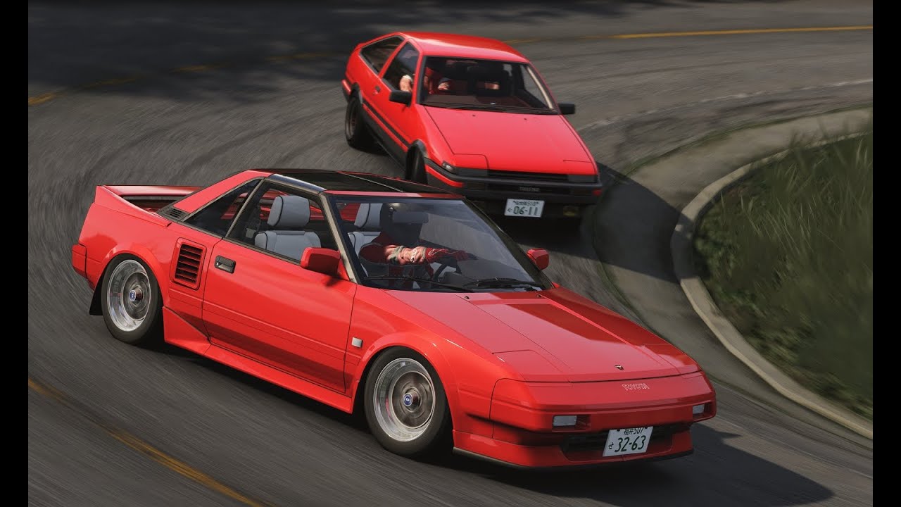 Assetto Corsa Camtool testing AE86 vs MR2 - YouTube