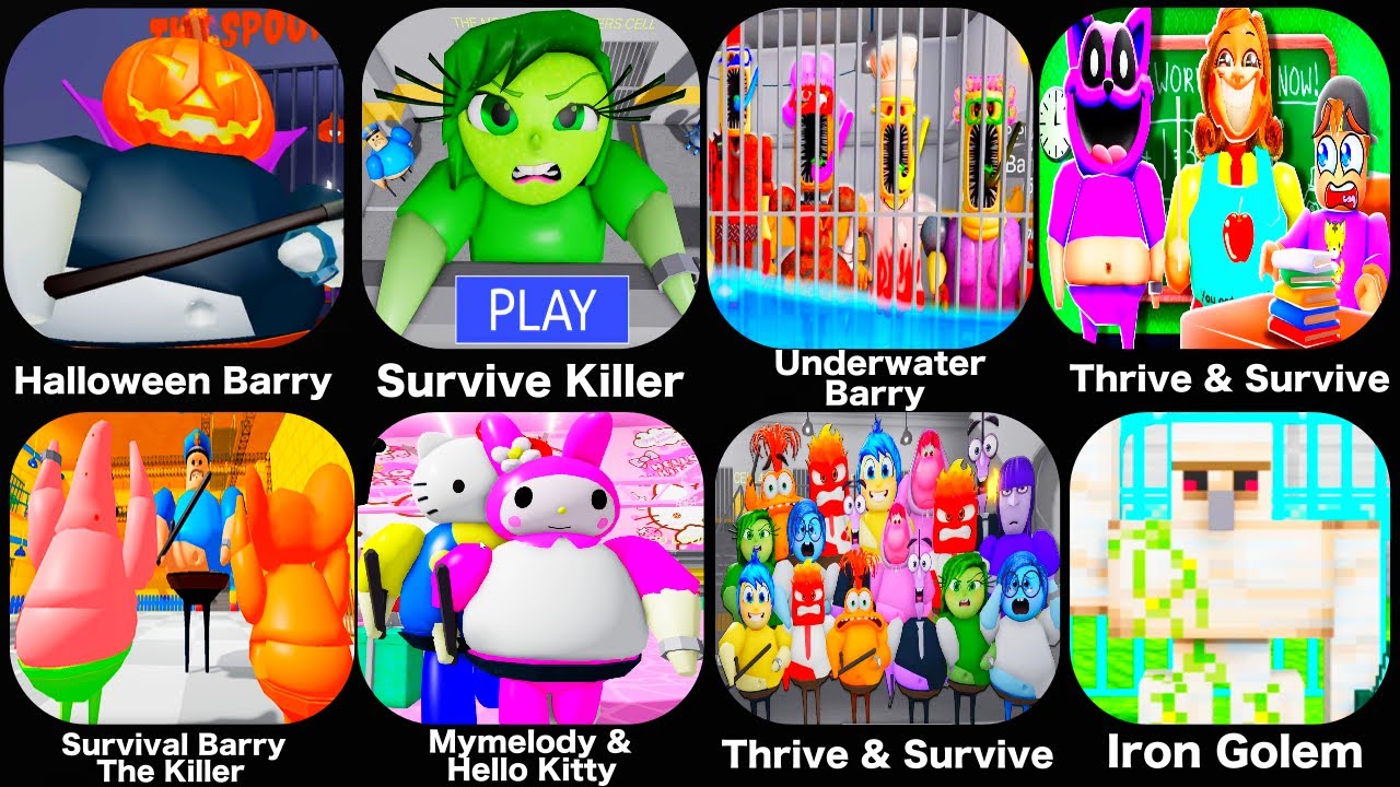 🔥Roblox Halloween Barry/Survive Killer/Underwater Barry/My Melody ...