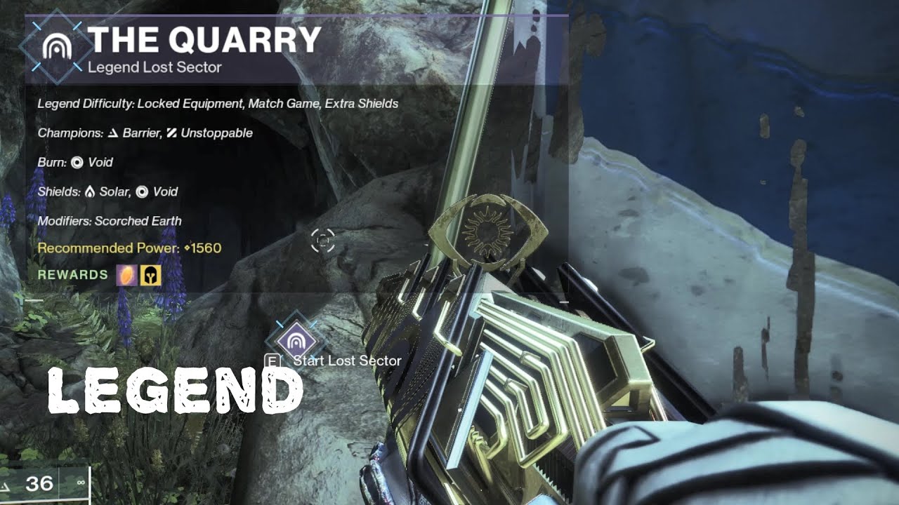 Destiny 2 THE QUARRY Lost Sector Legend Solo | Location In The EDZ ...