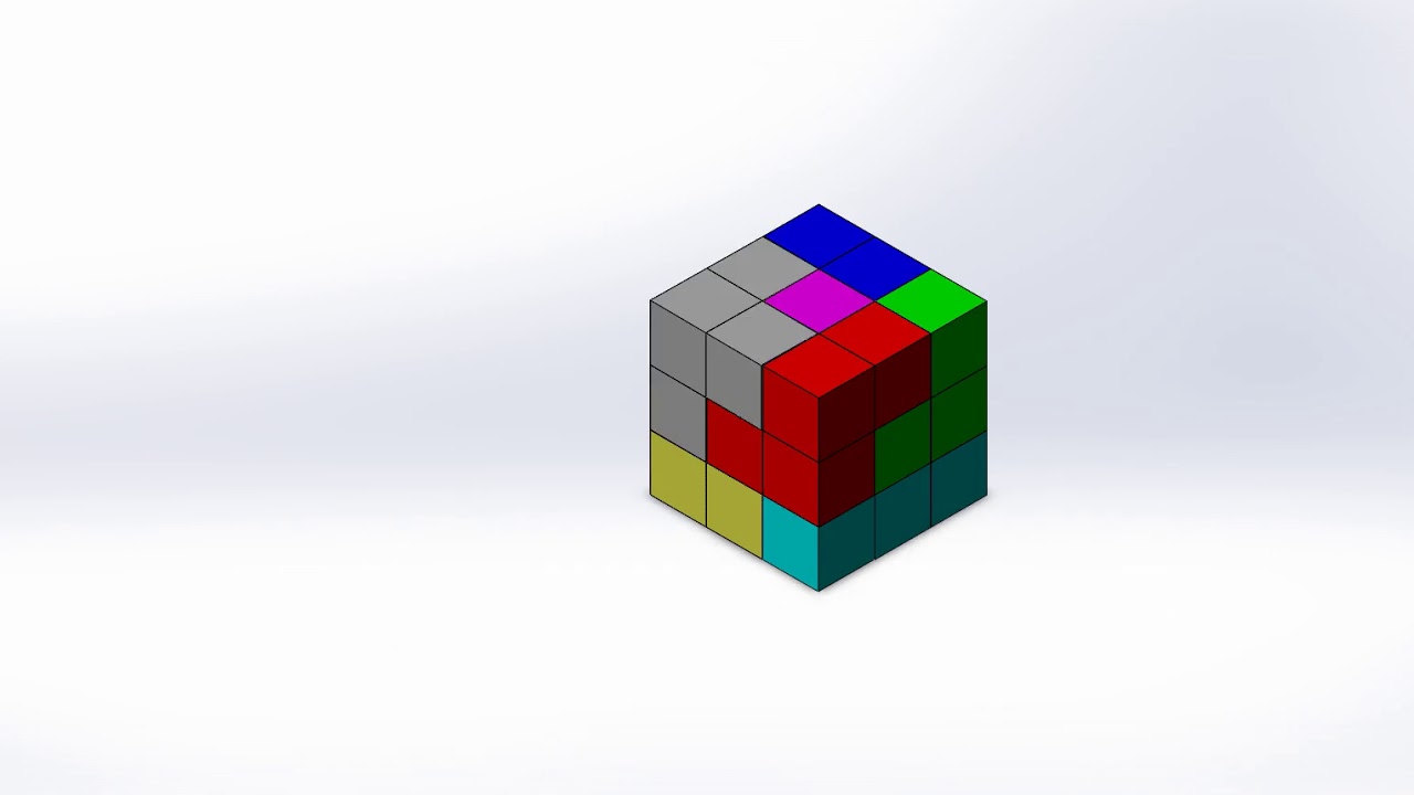 Soma cubes in SOLIDWORKS. - YouTube