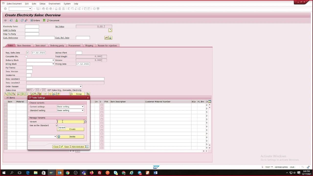 How to Adjust SAP Transaction Layout Using Table - YouTube