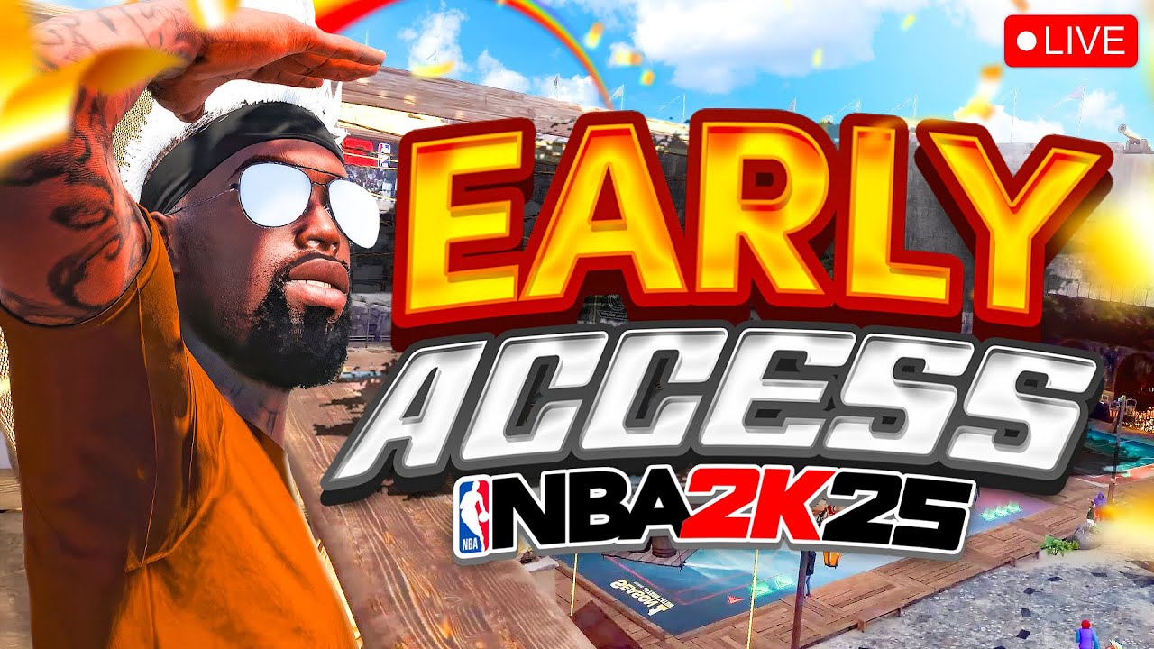 PLAYING NBA 2K25 PARK EARLY! FIRST PARK GAMES (Full-Stream) BEST BUILD ...