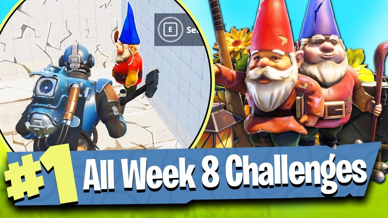 Fortnite WEEK 8 CHALLENGES Guide (Hungry Gnomes Locations) - Fortnite ...