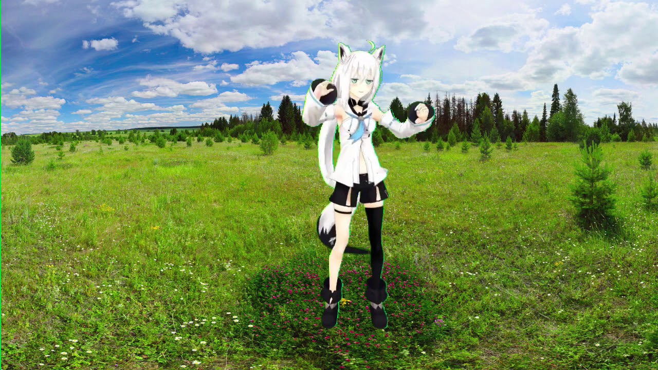 [Hololive] Fubuki's green screen and a image preset from a video editor ...