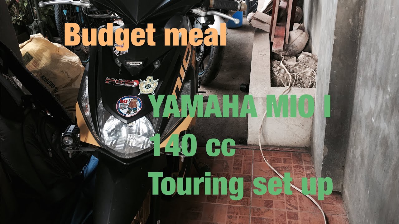 Yamaha mio I touring set up 140 cc - YouTube