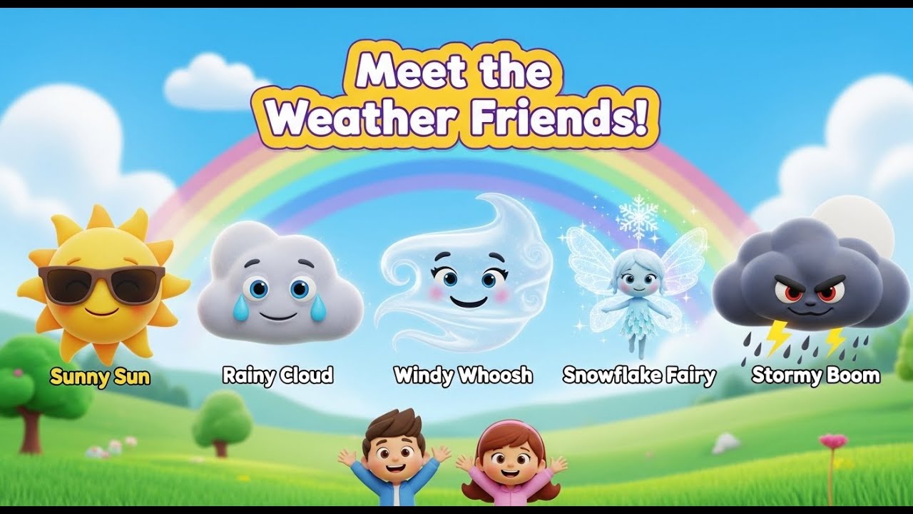 Weather Friends Song 🌦️ | Learn Sun, Rain & Snow | Twinkle Nest - YouTube