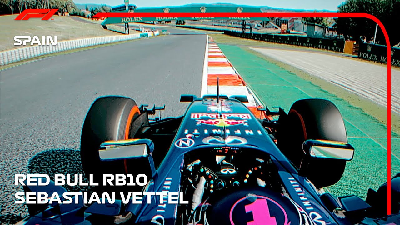 Sebastian Vettel Red Bull RB10 - Montmelo testing TV cam and TV ...