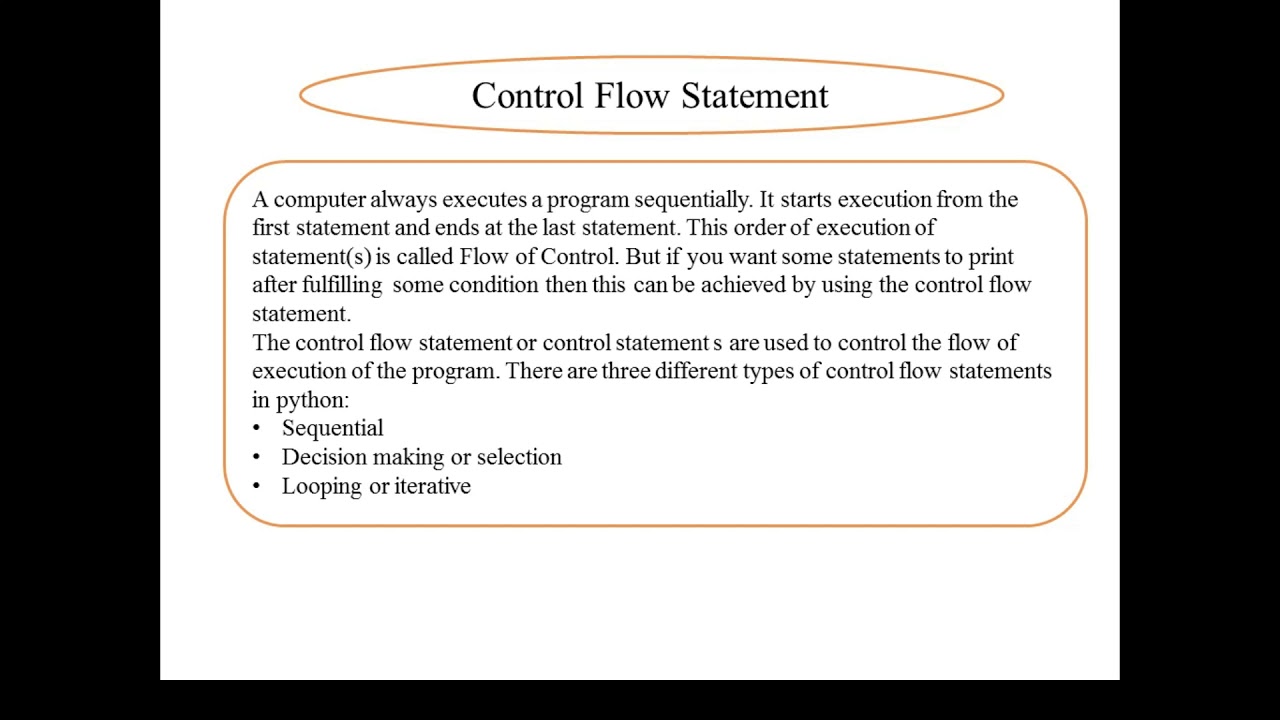 Control Flow Statement Python Class 10 Cbse Computer