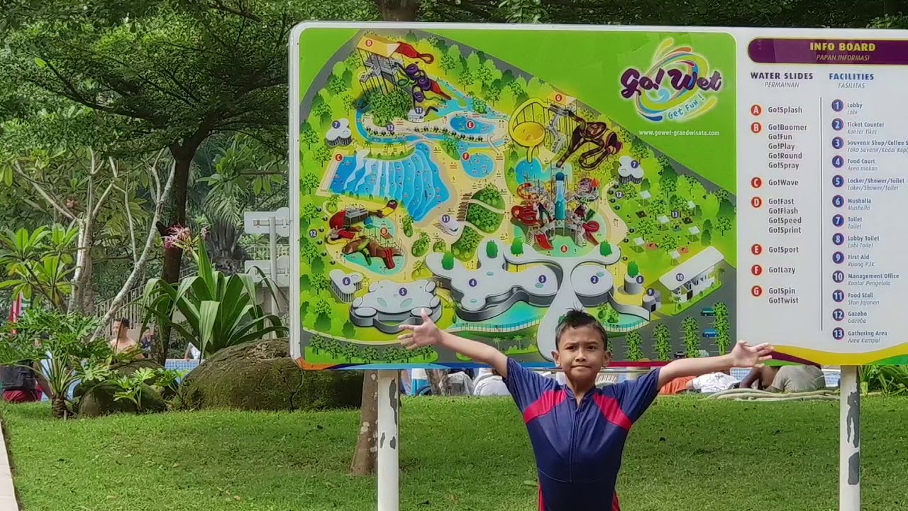 Vlog video Neng Keke Imoet "Go wet water park Grand Wisata"-Bekasi ...