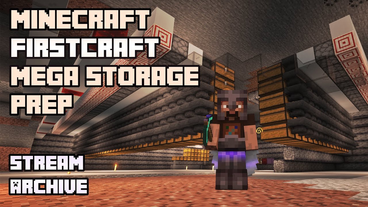 Minecraft: FirstCraft - Preparing my First Mega Storage System! - YouTube