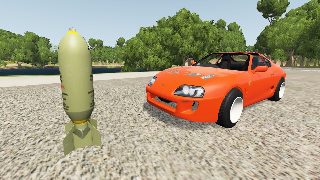 Cars vs Nuclear Bombs - BeamNG Drive - YouTube