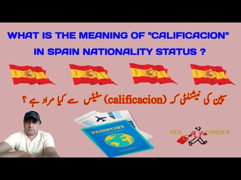 what is the meaning of "Calificacion" in spain nationality status ...
