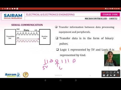 Lecture Video1 18EE52 Module 4 Basics of Serial Communication, Types of Data Transfer Ramya K ...