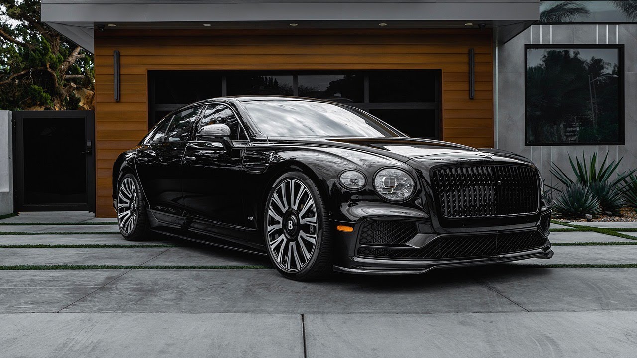 Sexy Bentley Flying Spur w/ a Baseball Glove Interior Color, Lowered On ...