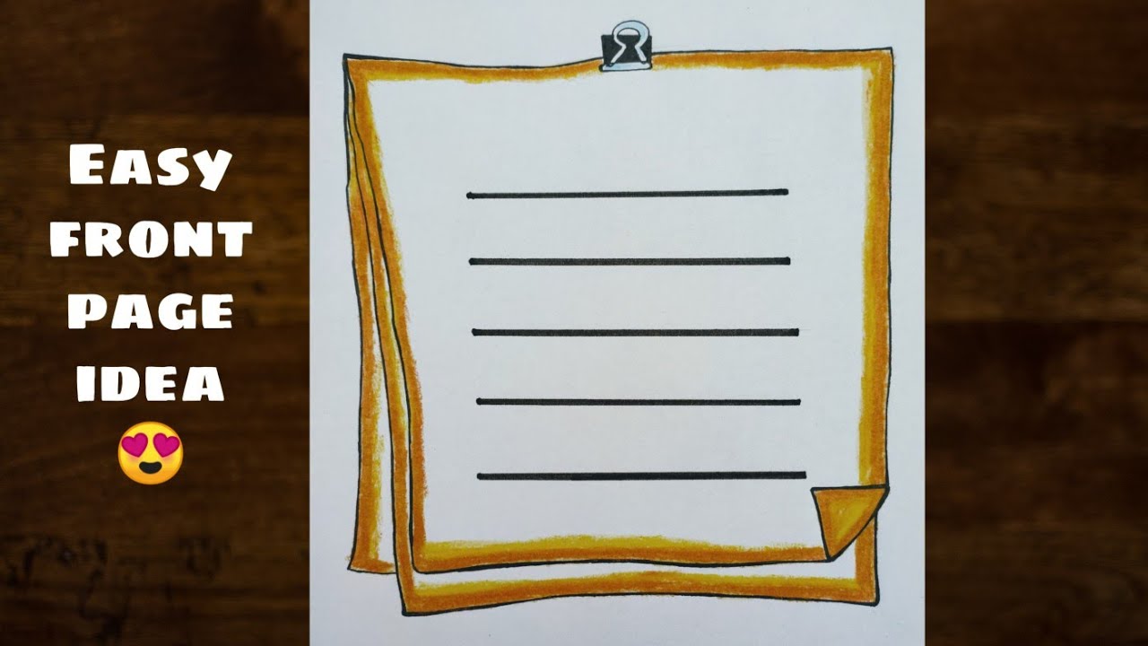 Easy FRONT PAGE idea for project | Simple Border Design | Practical ...