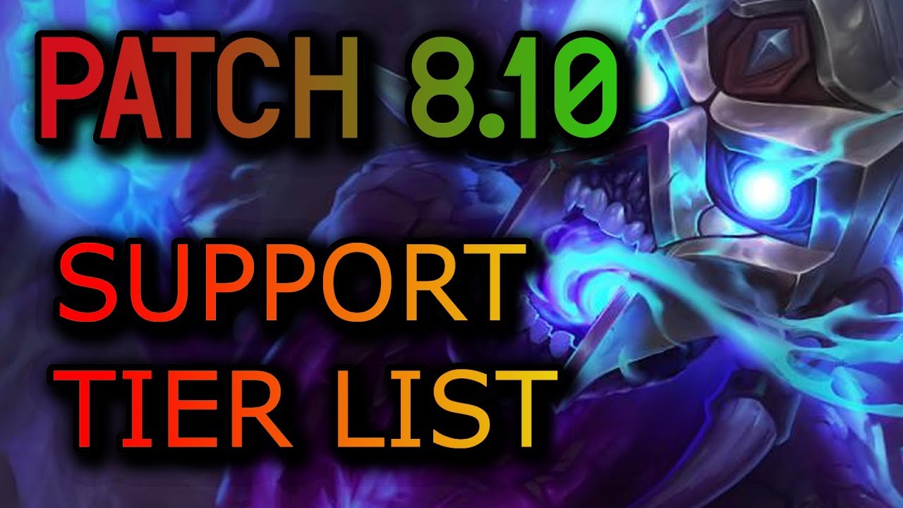 8.10 PATCH SUPPORT TIER LIST - BARD BUFFS - League of Legends - YouTube