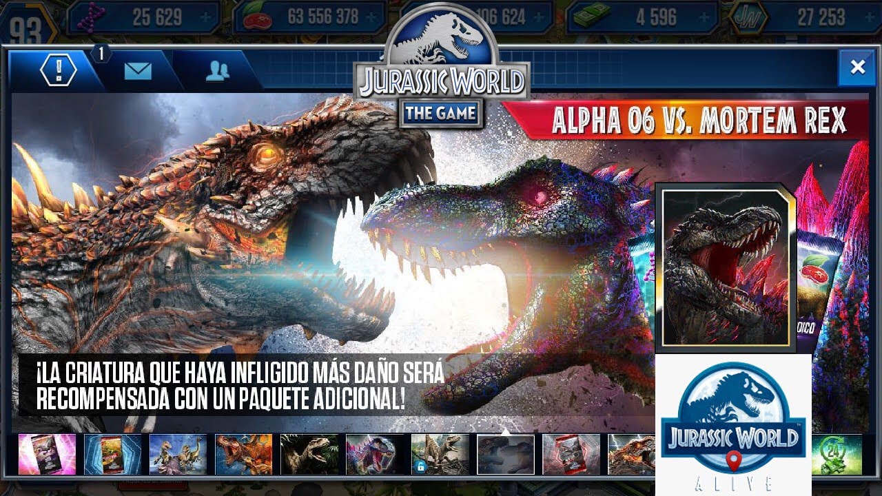 JURASSIC WORLD THE GAME MORTEM REX DE JURASSIC WORLD ALIVE EN THE GAME🦖 ...