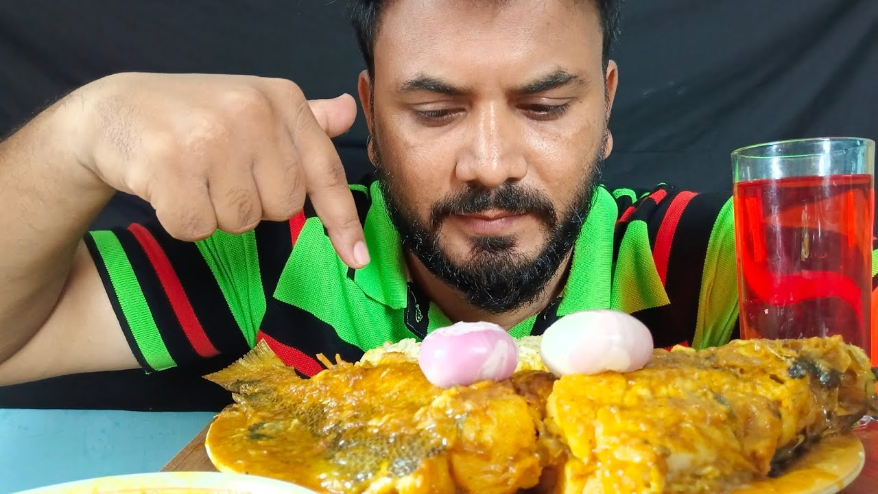 full 1kj powa fish 🐠🐟 with fride Rice 🍚 ASMR eating show 🍒🧅🌶️ - YouTube