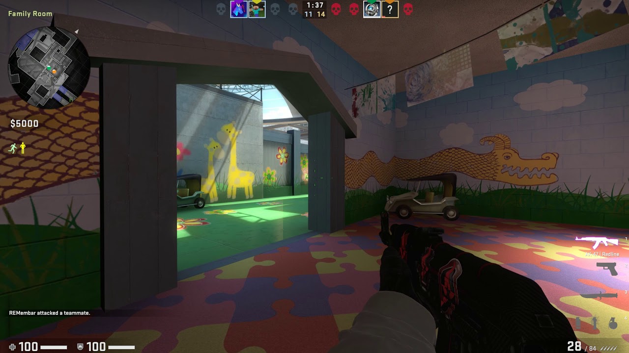 cs go holding colourful room from long workout - YouTube