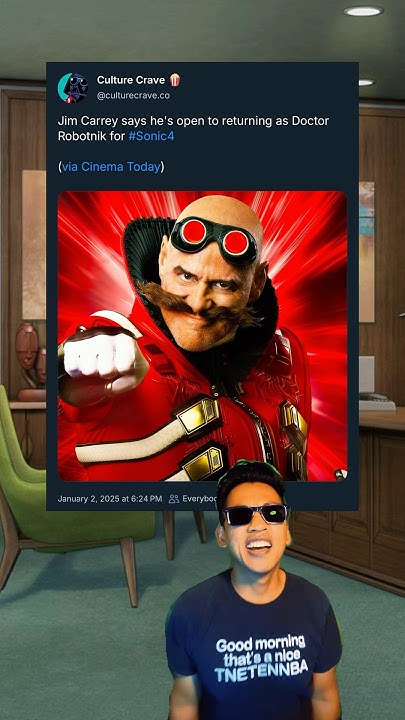 Jim Carrey open to return as Robotnik in Sonic 4 movie - YouTube