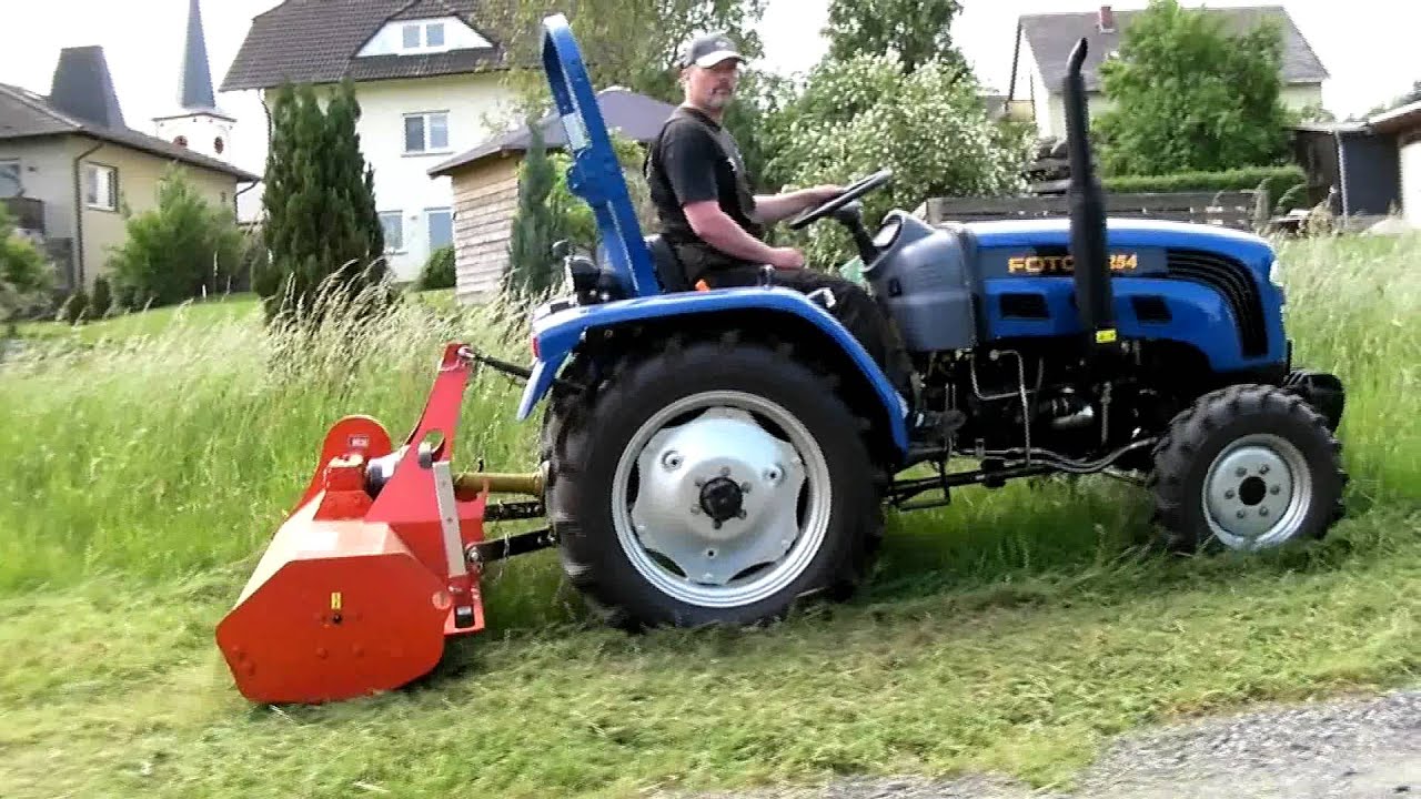 Foton 254 mit Fehrenbach Bingo Mulcher - YouTube