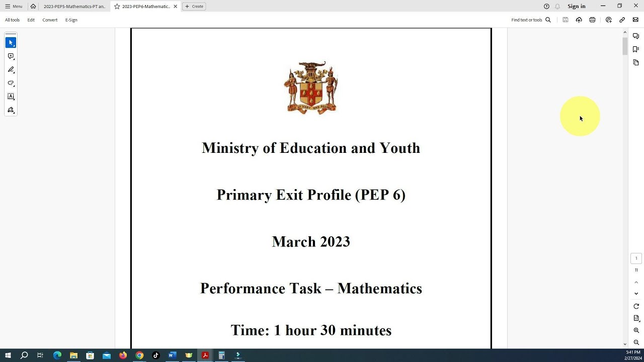 PEP Grade 6 Mathematics Performance Task Preparation for 2024 - YouTube