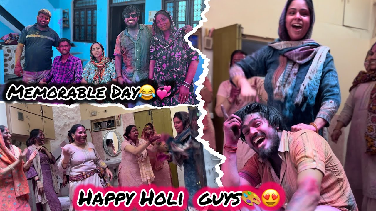 HAPPY HOLI ALL OF YOU 🎨🩷BHABHI KE YAHA PEHLI HOLI 🥳SABKA BHOOT BNAYA 😂||Kumar Harshit - YouTube