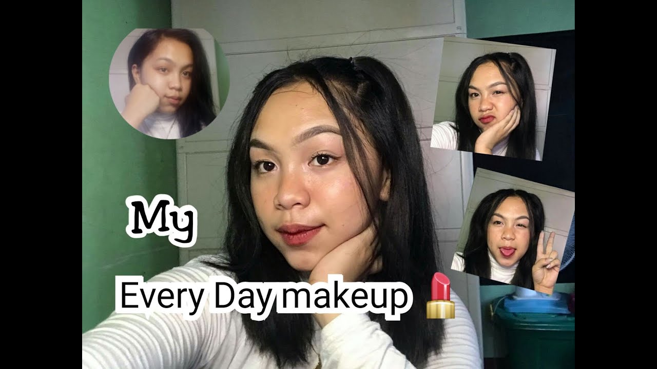 1st vlog : My everyday makeup look💄 - YouTube