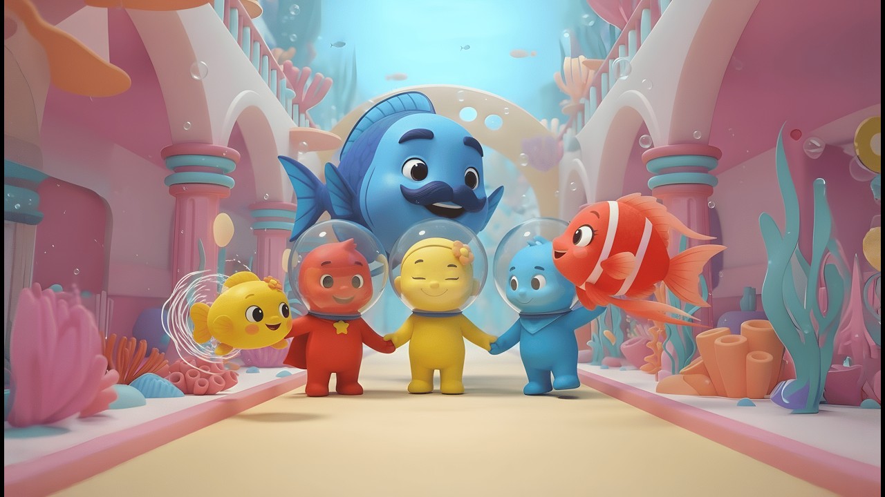 Pop Pop Swim! | Bubble Fish Family (Baby/Mama/Papa) - YouTube