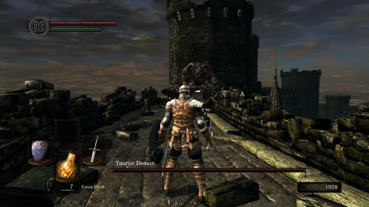 Dark Souls Remastered Taurus demon fight - YouTube