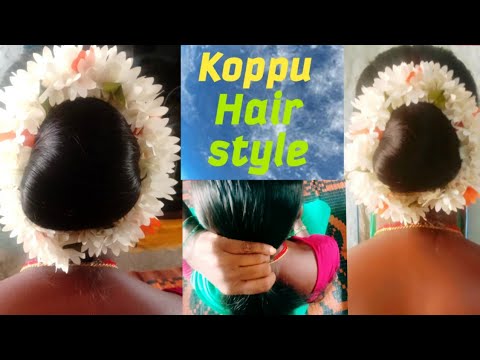 Simple Koppu hair style in 2 minutes || hair style || Koppu - YouTube
