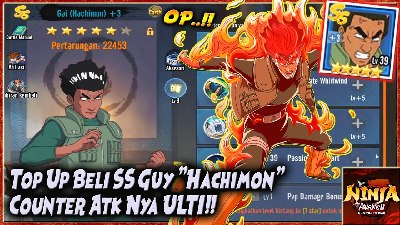 TOP UP BELI B5 SS GUY "HACHIMON" | BIDWAR SS KAKASHI KAMUI 🔥 NARUTO ...