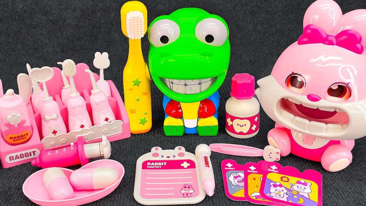Pororo Unboxing🐸Brush your teeth with Pororo, Crong | Dentist Playset ...