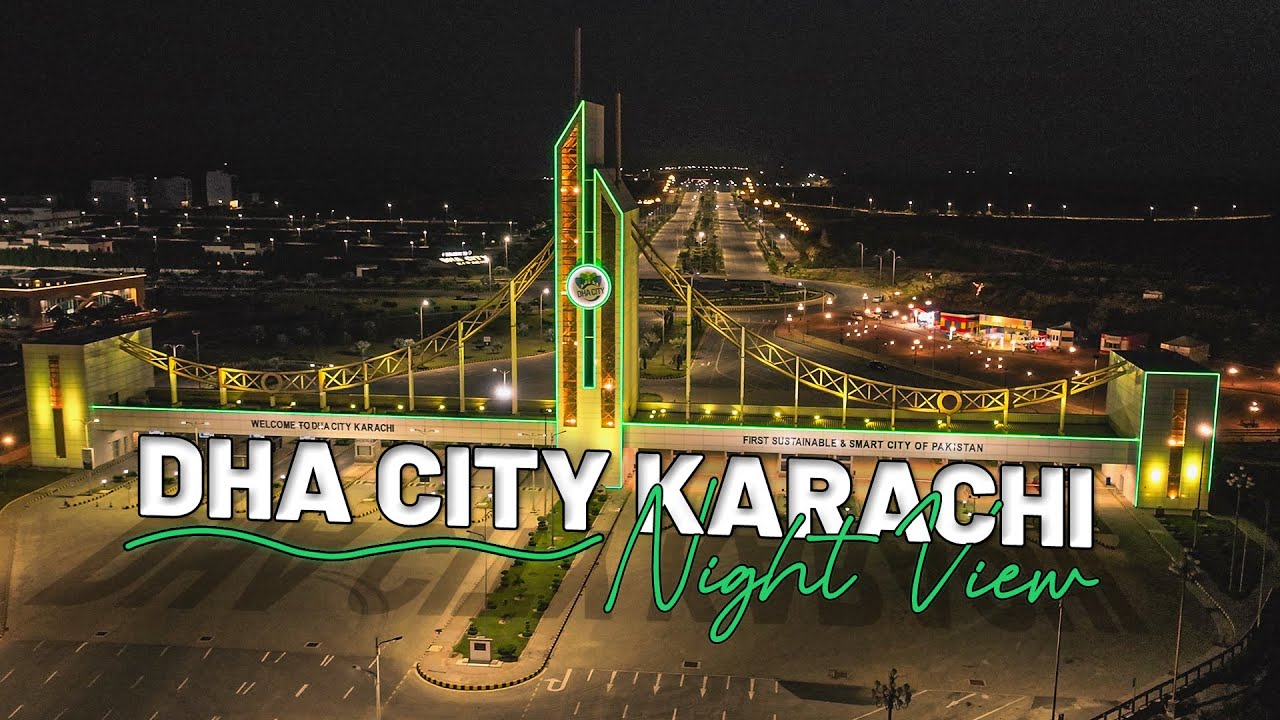 Exclusive Video Of DHA City Karachi at Night 2022. - YouTube