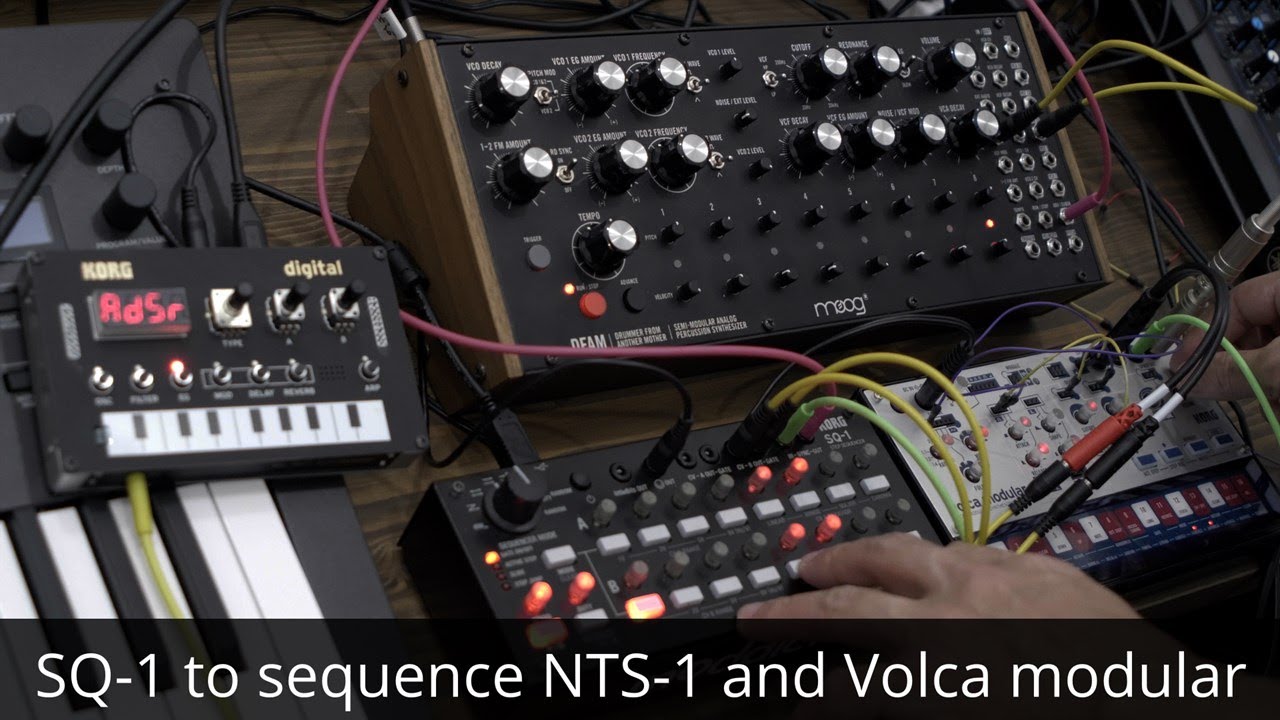 KORG SQ-1 sequence NTS-1 and Volca modular - YouTube