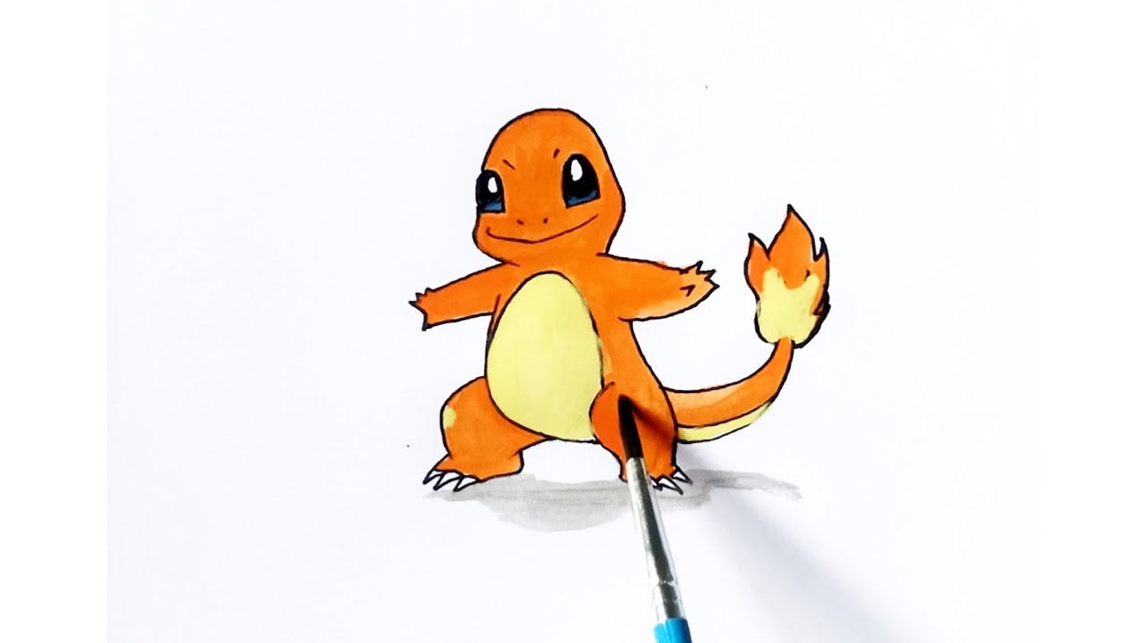 How To Draw Charmander Form Pokemon || Easy Charmander Pokemon ...